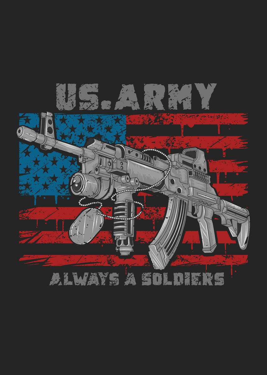 'Gun' Poster by Game On | Displate