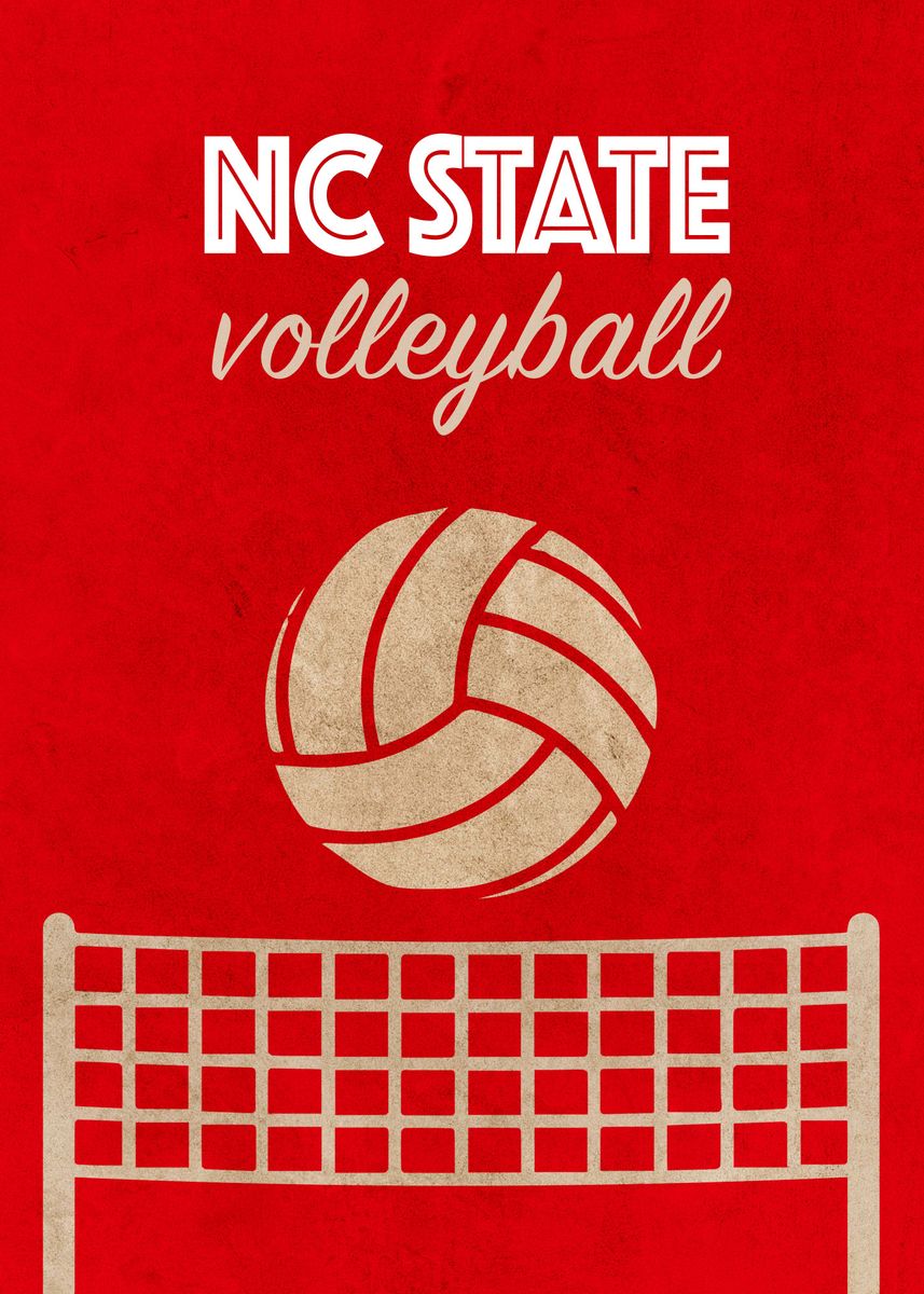 'NC State Volleyball Team' Poster, picture, metal print, paint by ...