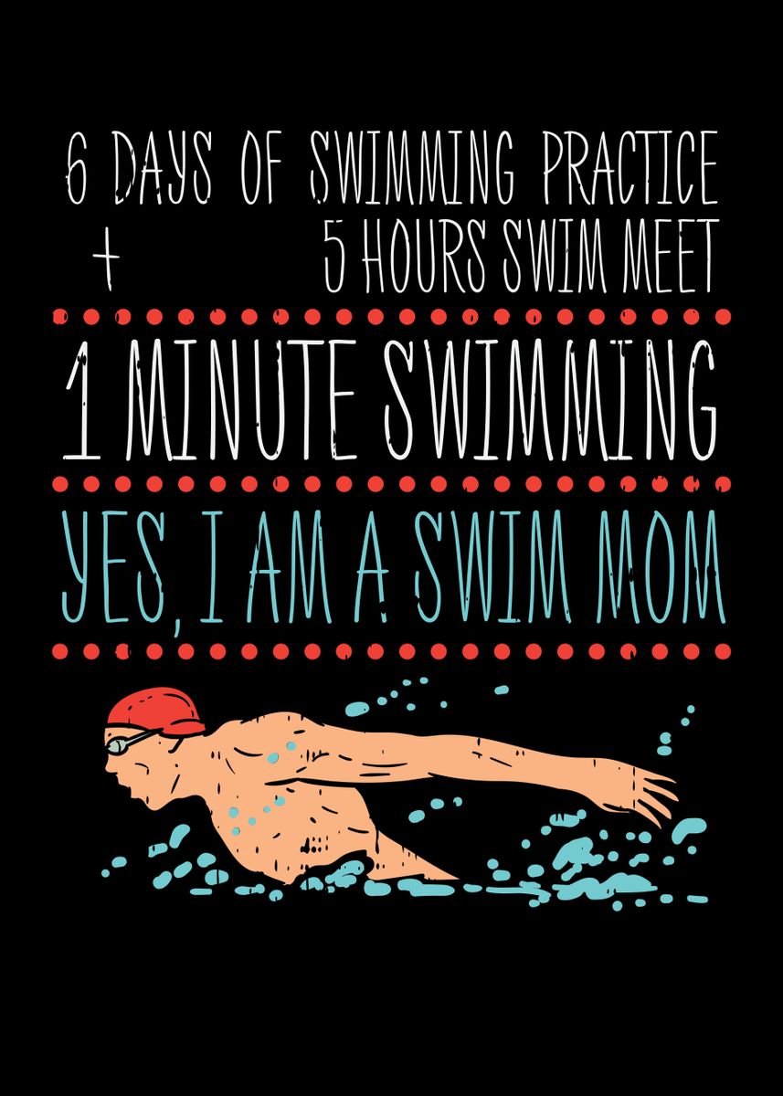 'Swimming Mom' Poster, picture, metal print, paint by Shiva121 | Displate