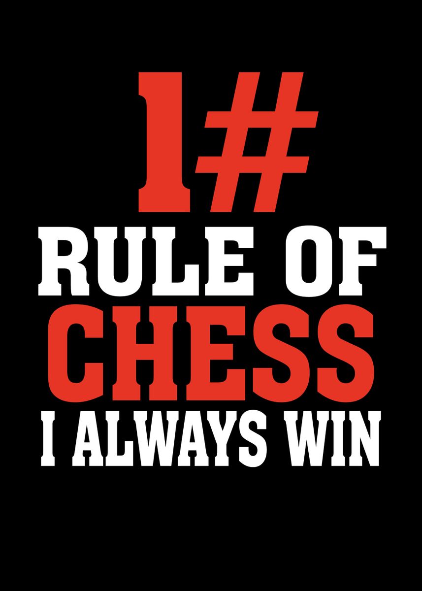 'Chess Gifts Saying Funny' Poster, picture, metal print, paint by ...