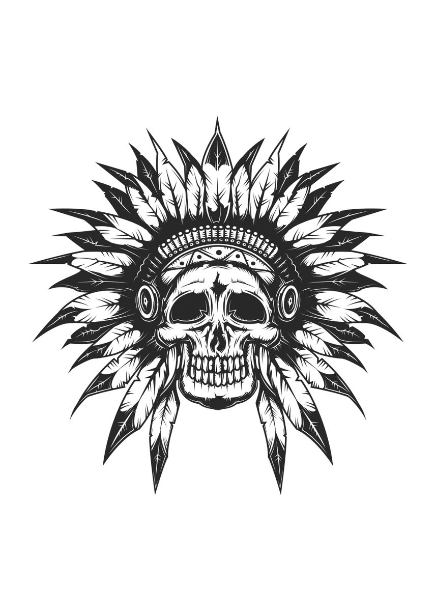 'Chief Skull' Poster by MisterGoose | Displate