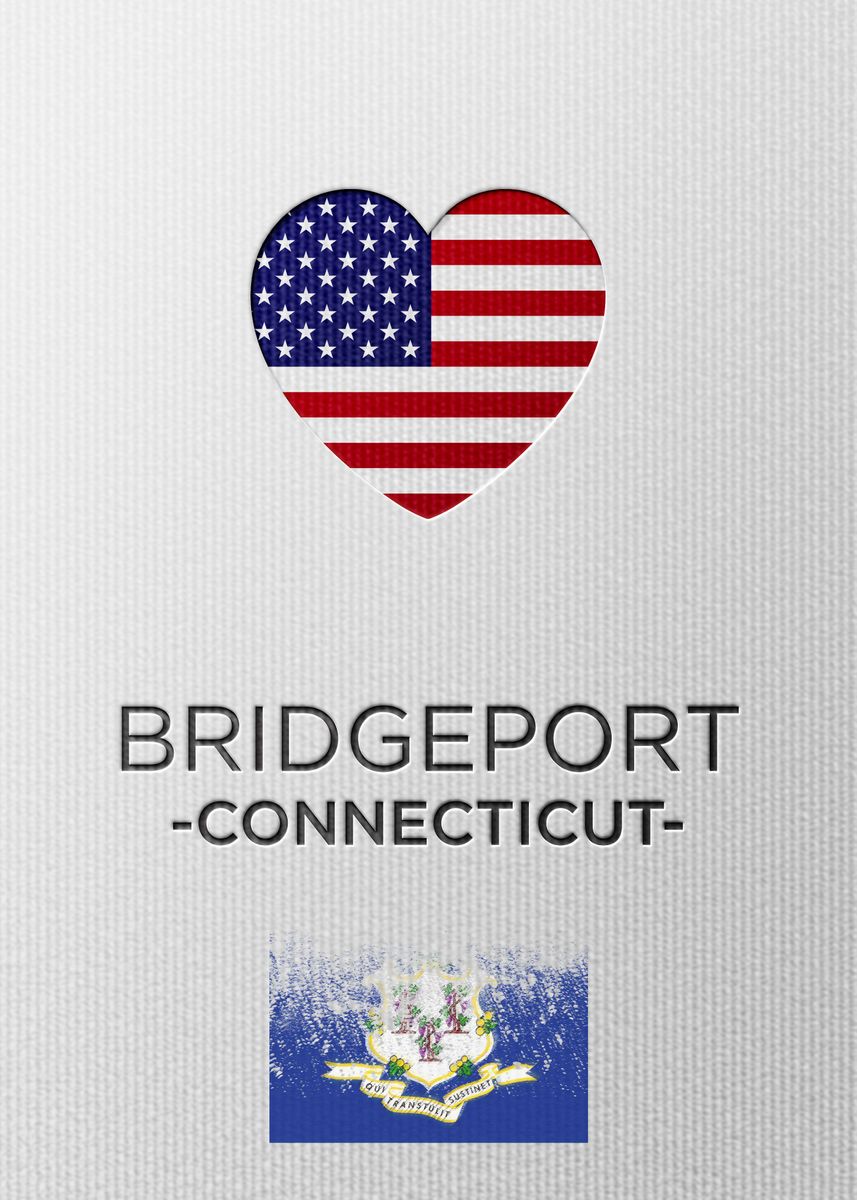 'Bridgeport Connecticut' Poster, picture, metal print, paint by Manuel ...