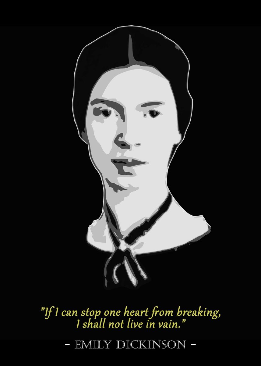 'Emily Dickinson Quote' Poster, picture, metal print, paint by Filip ...