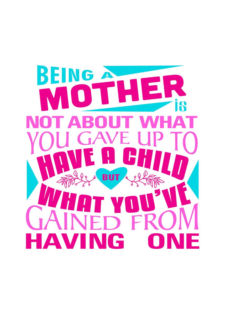 'Being Mother' Poster by Beone Digital | Displate