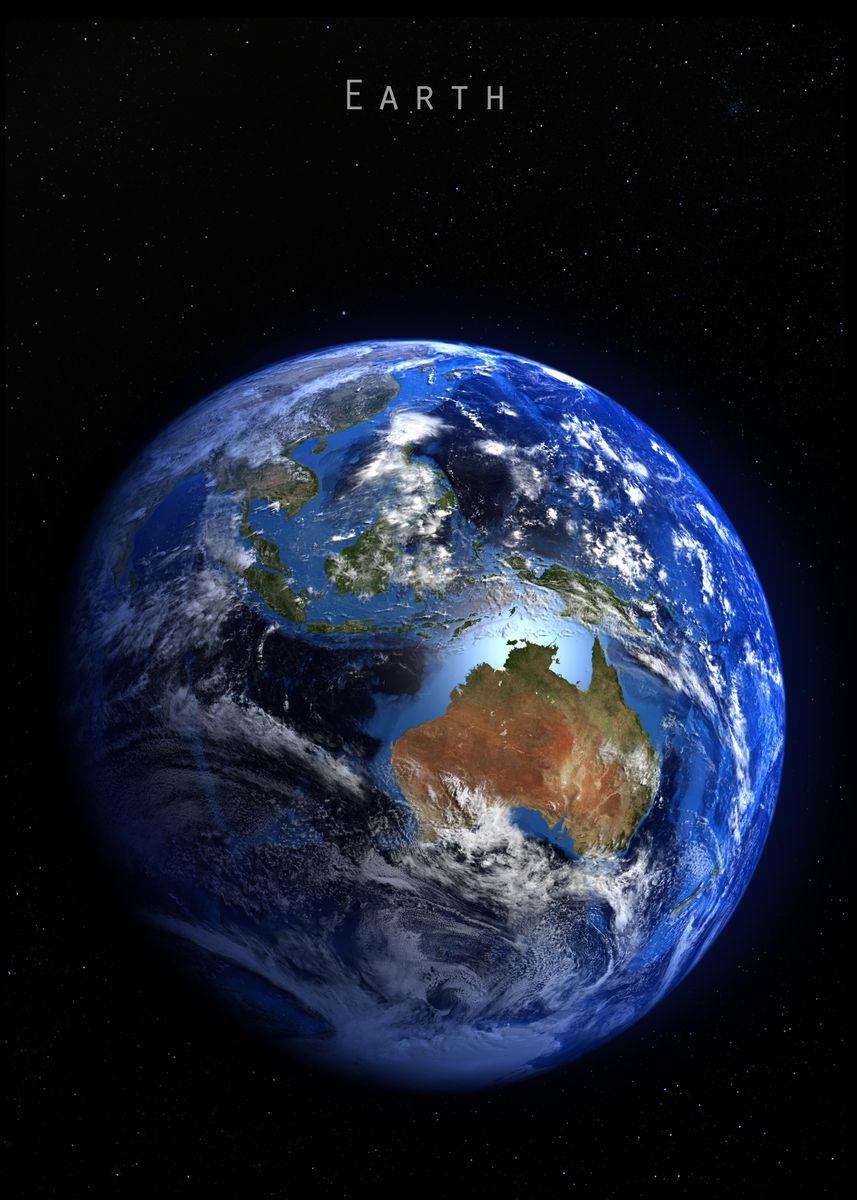 'The Earth Australia' Poster, picture, metal print, paint by Marcel ...