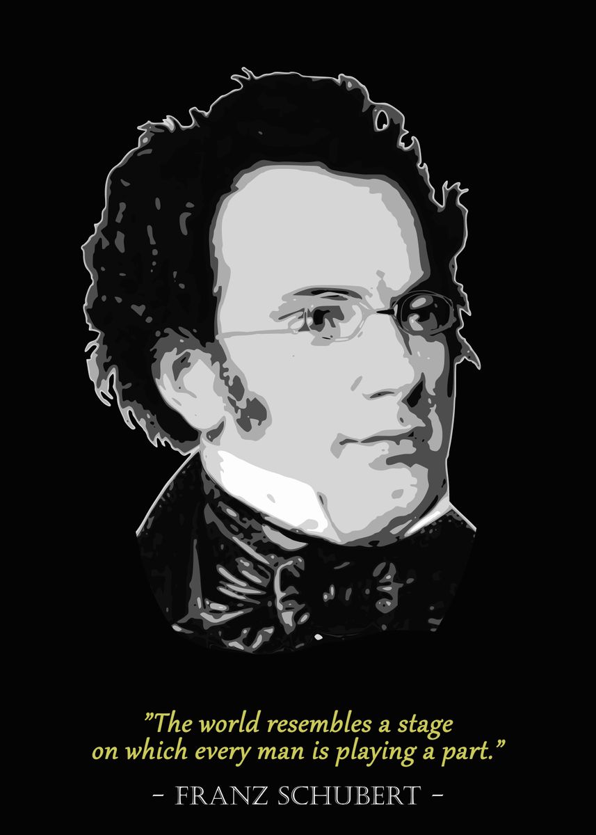 'Franz Schubert' Poster, picture, metal print, paint by Filip Hellman ...