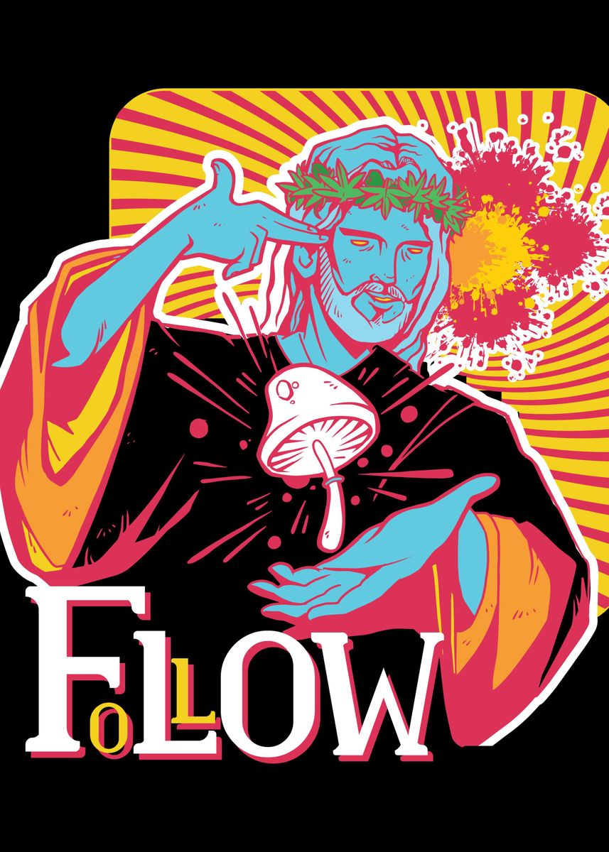 'Freaky Trippy Jesus Christ' Poster by OfCADesign | Displate