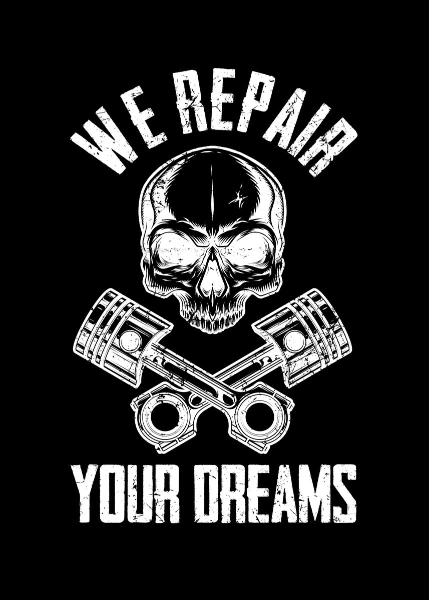 'Car mechanic your dreams' Poster, picture, metal print, paint by ...