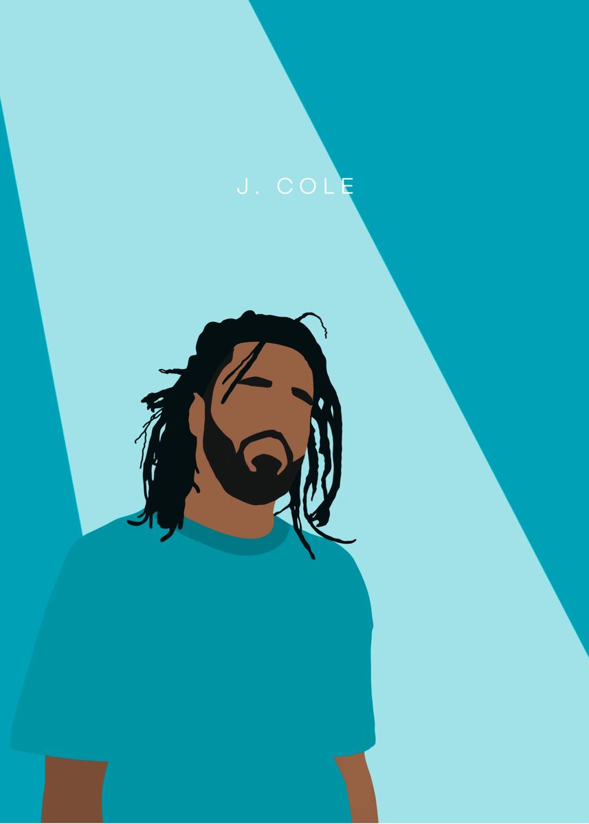 'J Cole' Poster, picture, metal print, paint by Rapture Art | Displate