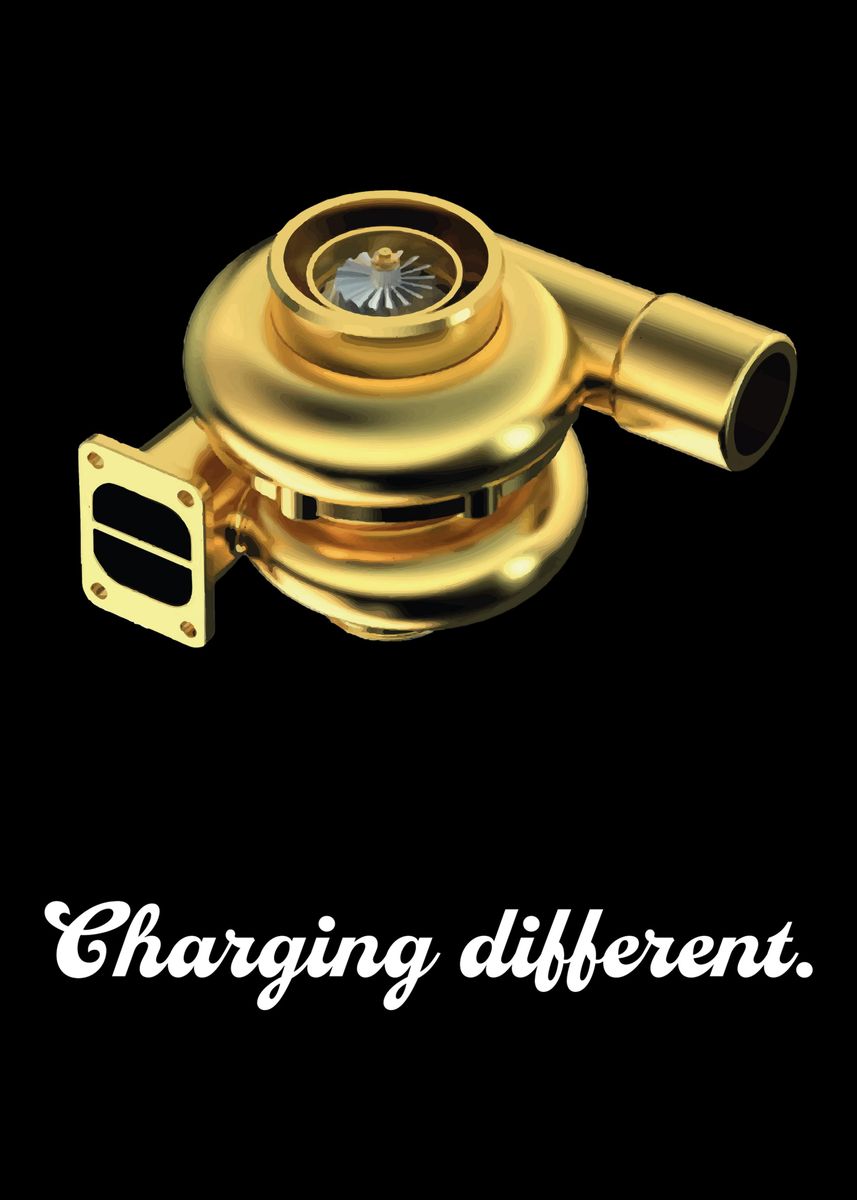 'Turbo Boost turbocharger t' Poster, picture, metal print, paint by ...