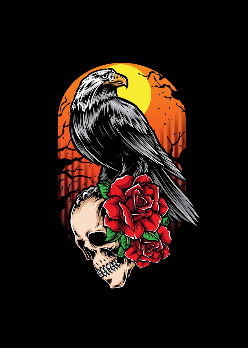 'Raven' Poster by Drink King | Displate