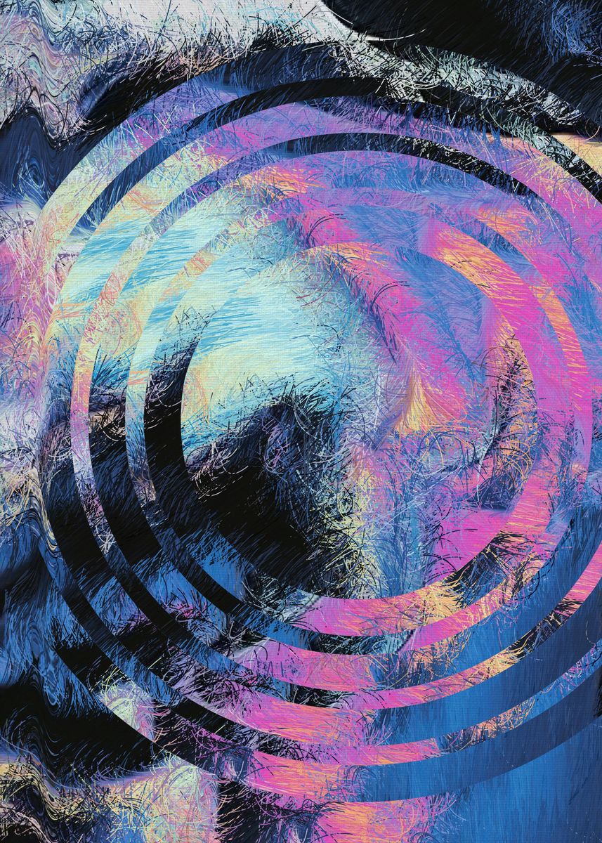'Abstract Geometric Art 131' Poster, picture, metal print, paint by 1x ...