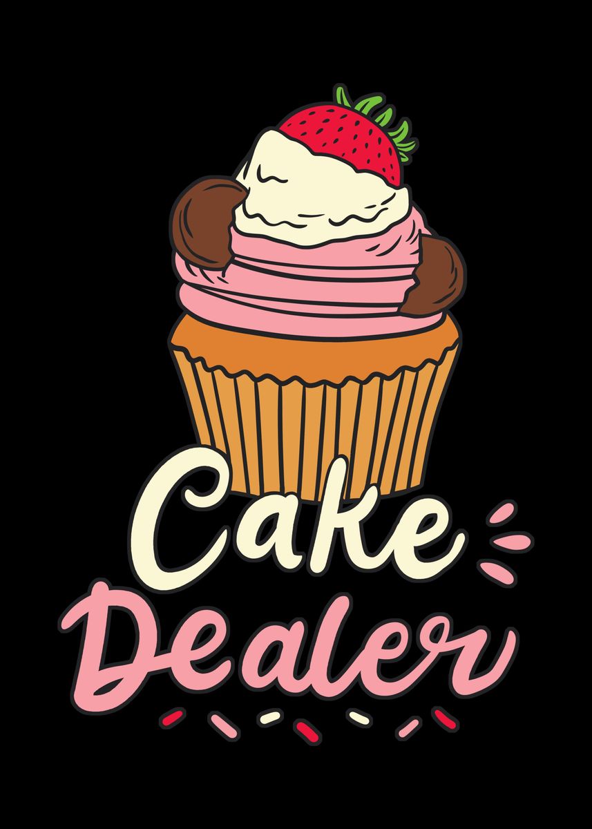'Cake Baker Baking' Poster, picture, metal print, paint by Mealla ...