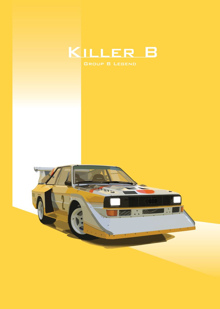 'Group B Audi Quattro' Poster, picture, metal print, paint by Demetr0s ...