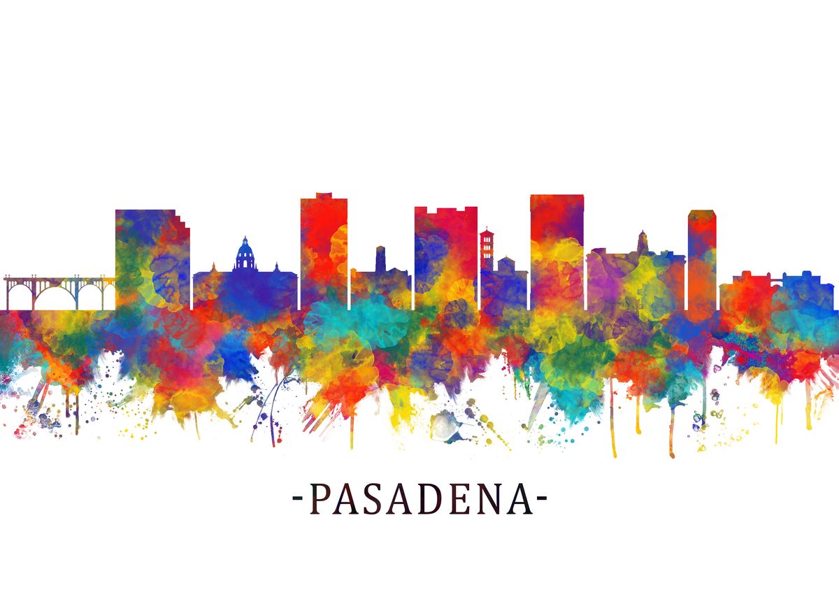 'Pasadena Skyline' Poster by Towseef Dar | Displate