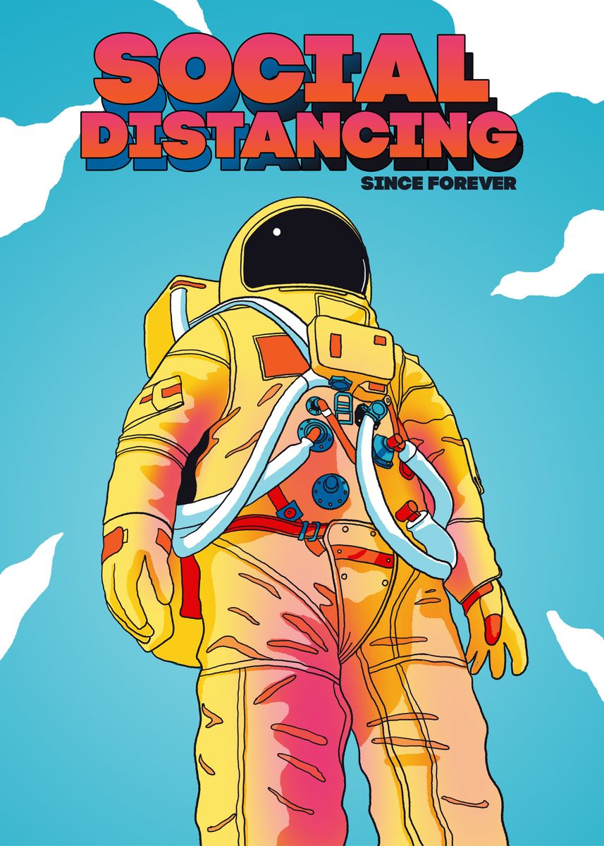 'Social Distancing' Poster by RJ Artworks | Displate