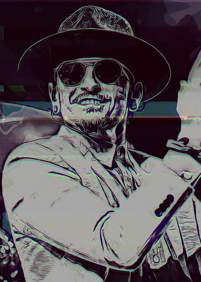'chester bennington hat' Poster by Ainiez | Displate