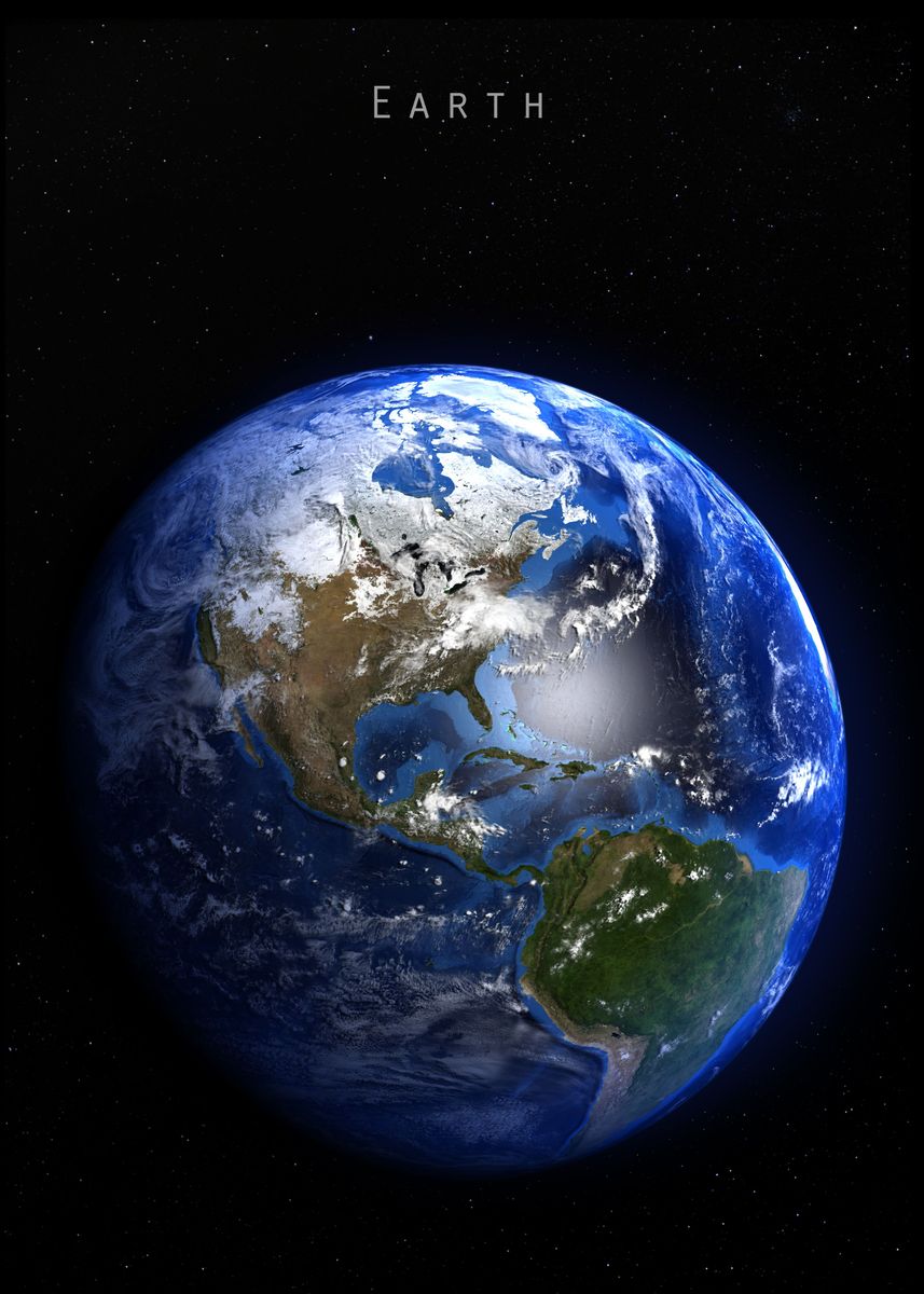 'The Earth America ' Poster, picture, metal print, paint by Marcel ...