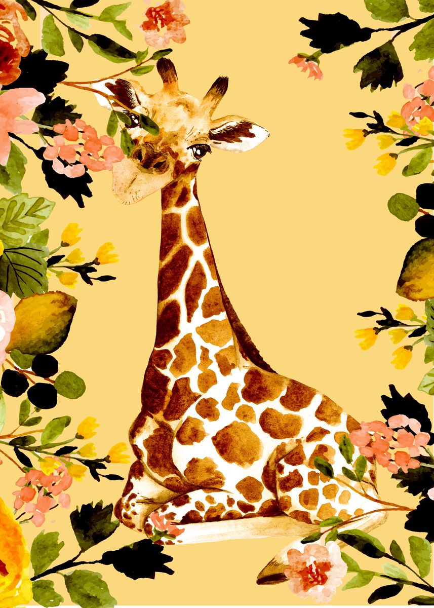 'Giraffe Giraffes Africa' Poster by Eye-Catcher | Displate