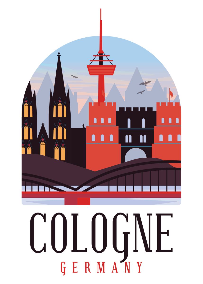 'Cologne Germany' Poster, picture, metal print, paint by Blacklasch ...
