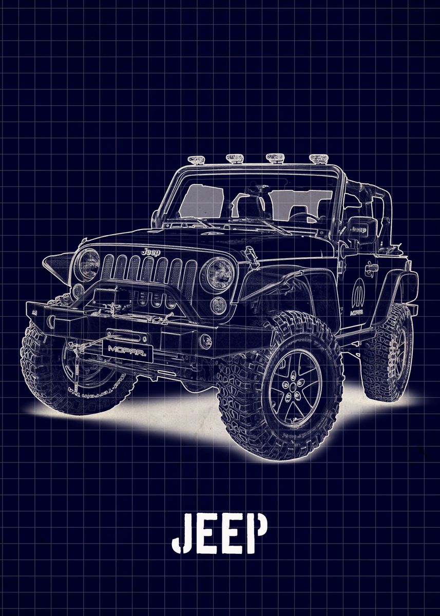'JEEP' Poster by ZART DESIGN | Displate