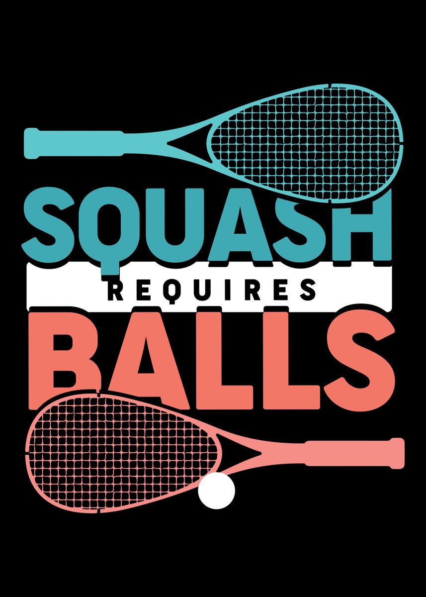 'squash sports sport racket' Poster, picture, metal print, paint by ...