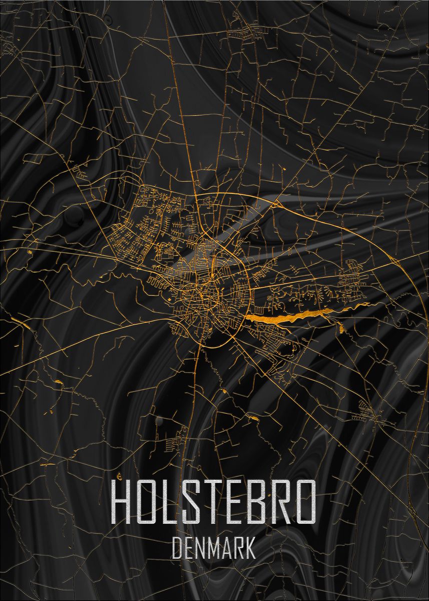 'Holstebro Denmark' Poster, picture, metal print, paint by Coconut ...