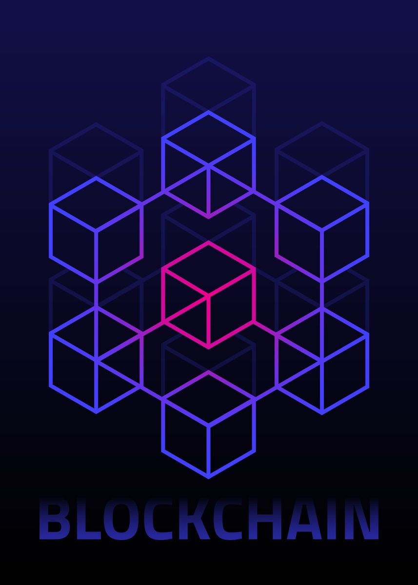 'Blockchain' Poster, picture, metal print, paint by Riyad Sbeitan ...