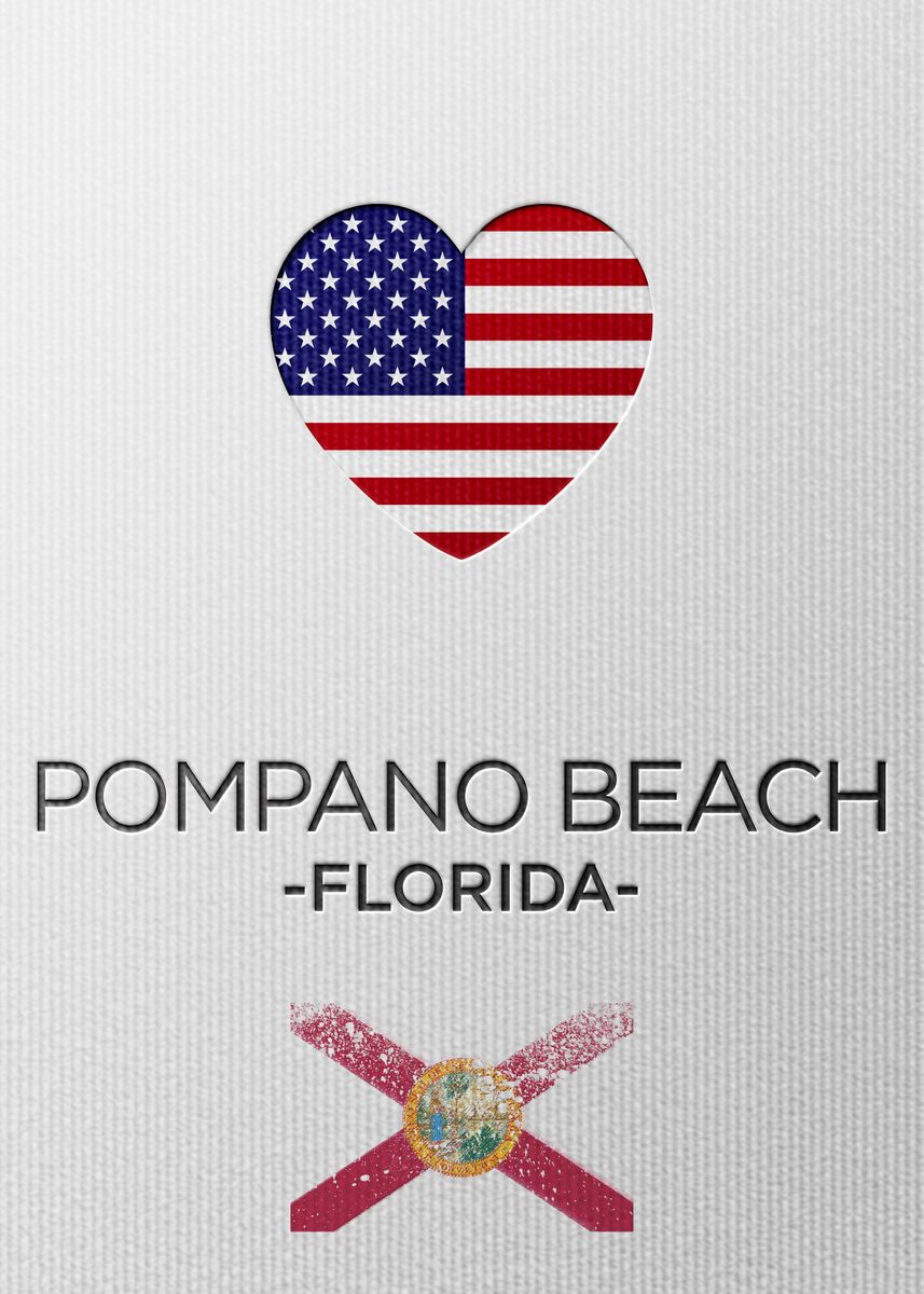 'Pompano Beach Florida' Poster, picture, metal print, paint by Manuel ...