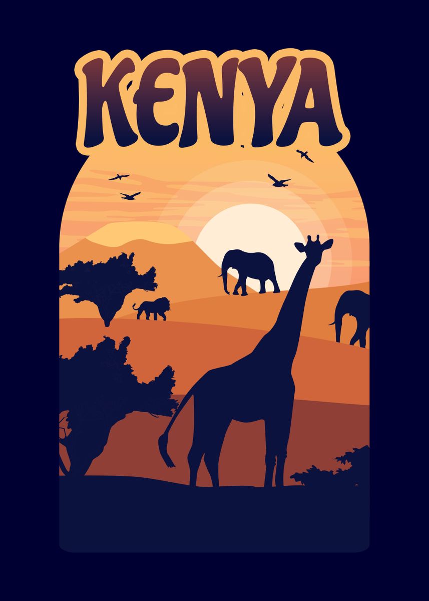 'Kenya' Poster by MrColorUp | Displate