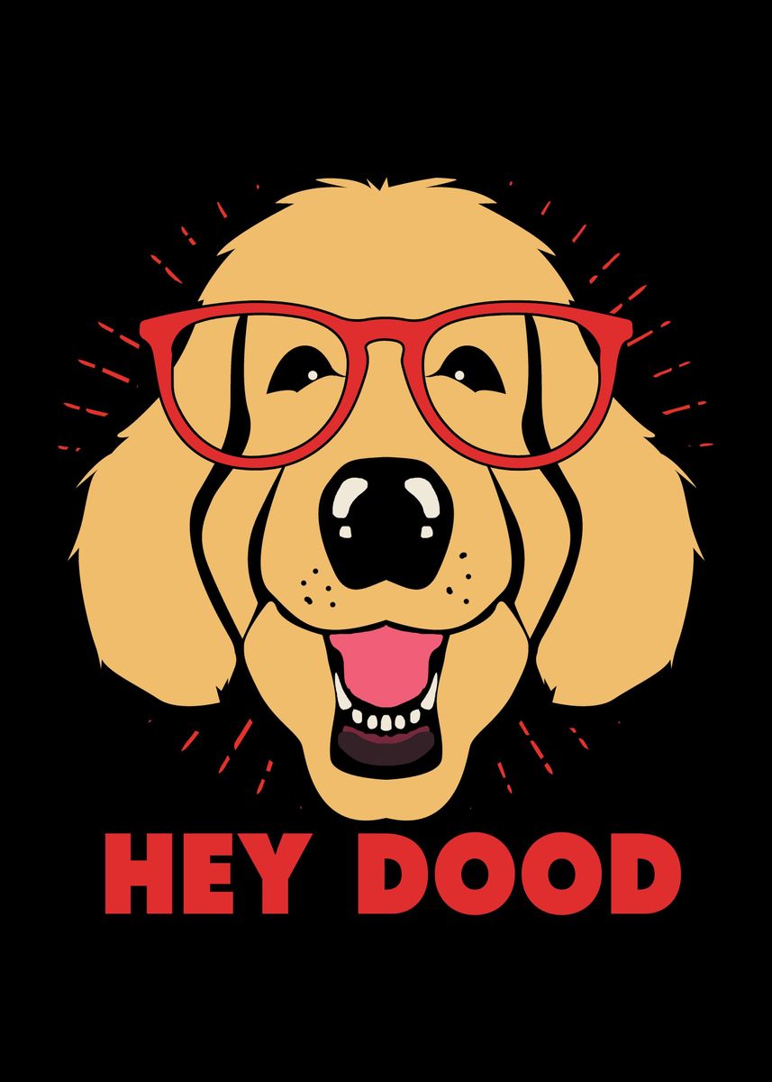 'Goldendoodle Funny Dog' Poster, picture, metal print, paint by ...