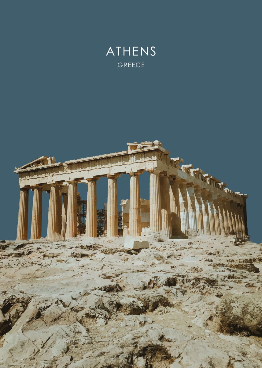 'Athens Acropolis Artwork' Poster by Alo | Displate