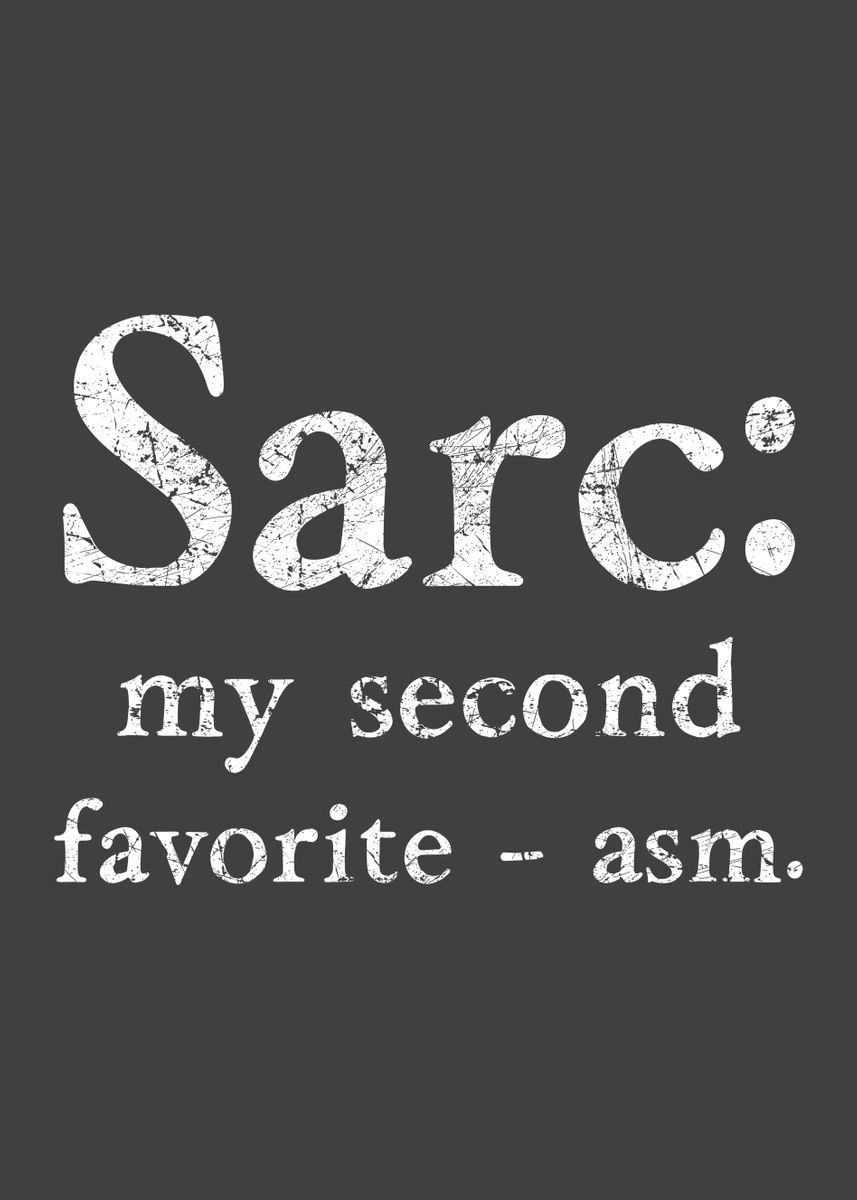 'Sarcasm Definition' Poster by schmugo | Displate