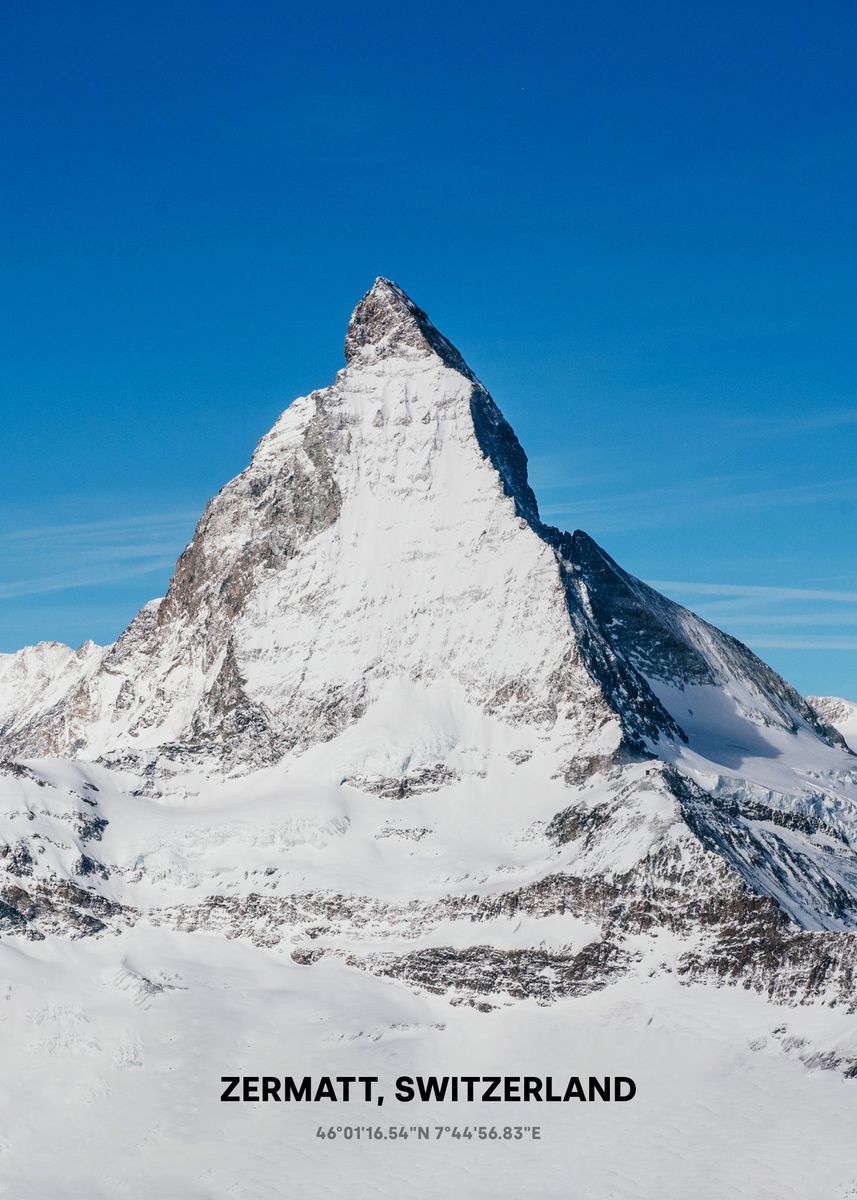 'Zermatt Switzerland' Poster, picture, metal print, paint by Visitify ...