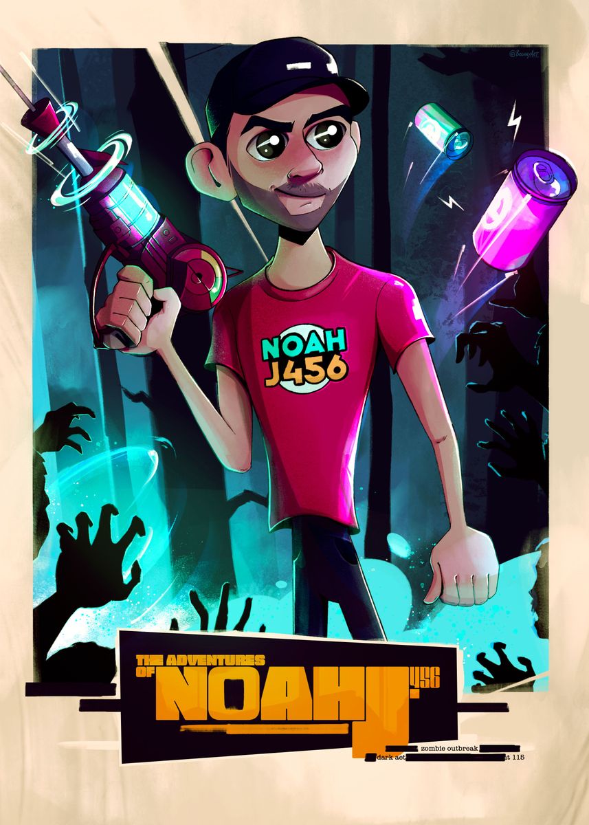 'Noah' Poster, picture, metal print, paint by Noah Johnson | Displate