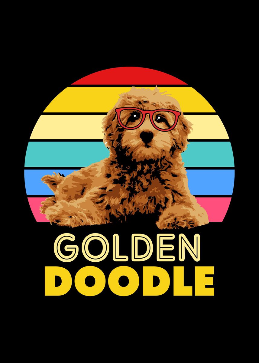 'Goldendoodle Living Room' Poster, picture, metal print, paint by ...