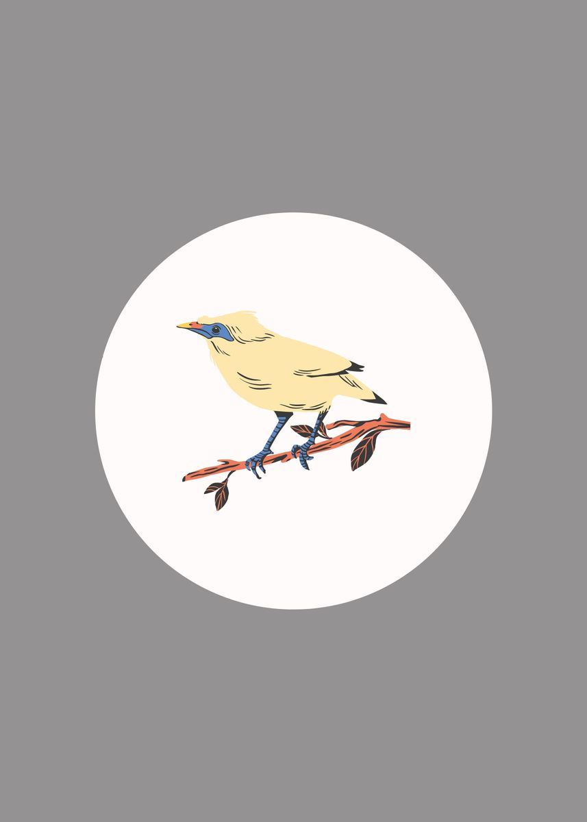 'Yellow Bird' Poster, picture, metal print, paint by OLSO N | Displate