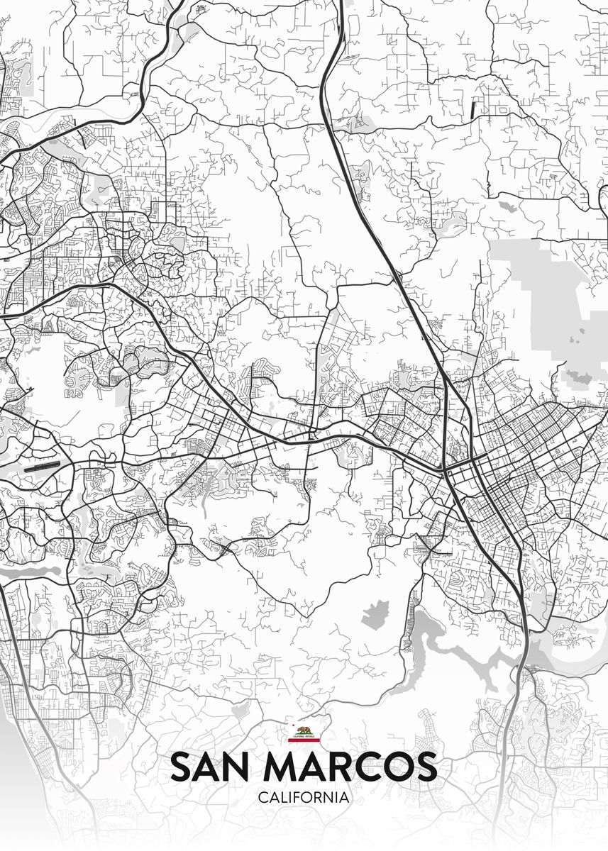 'San Marcos CA' Poster, picture, metal print, paint by IMR Designs ...