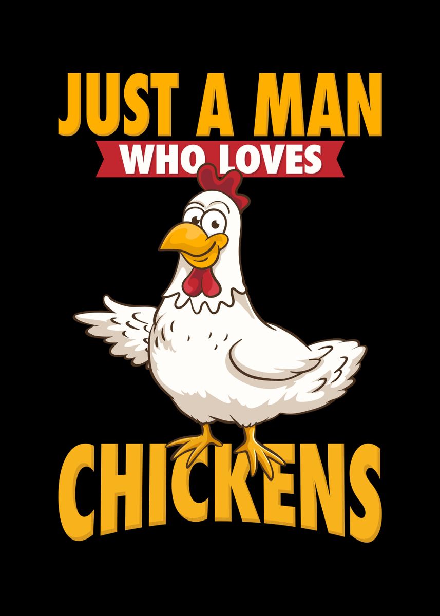 'Who Loves Chickens' Poster, picture, metal print, paint by Monster ...