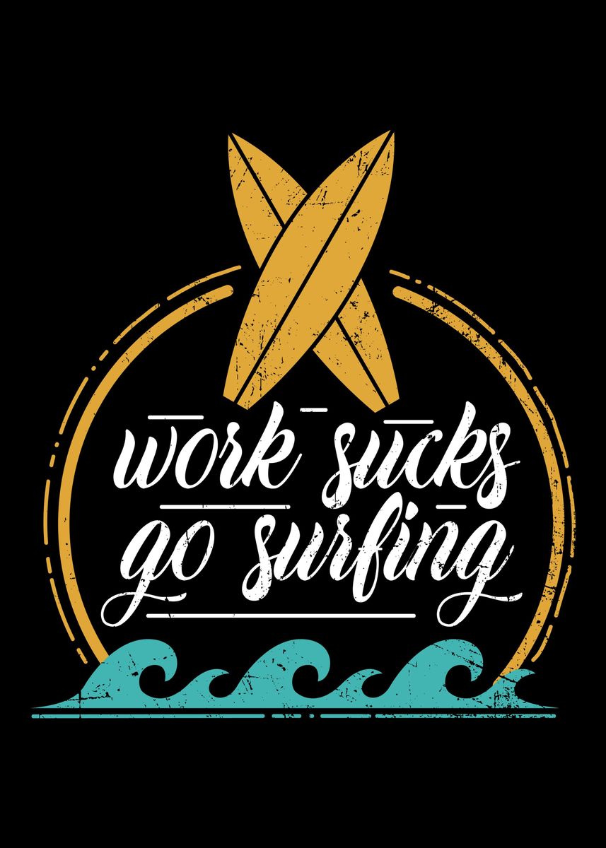 'Classic Surfboard' Poster, picture, metal print, paint by ...