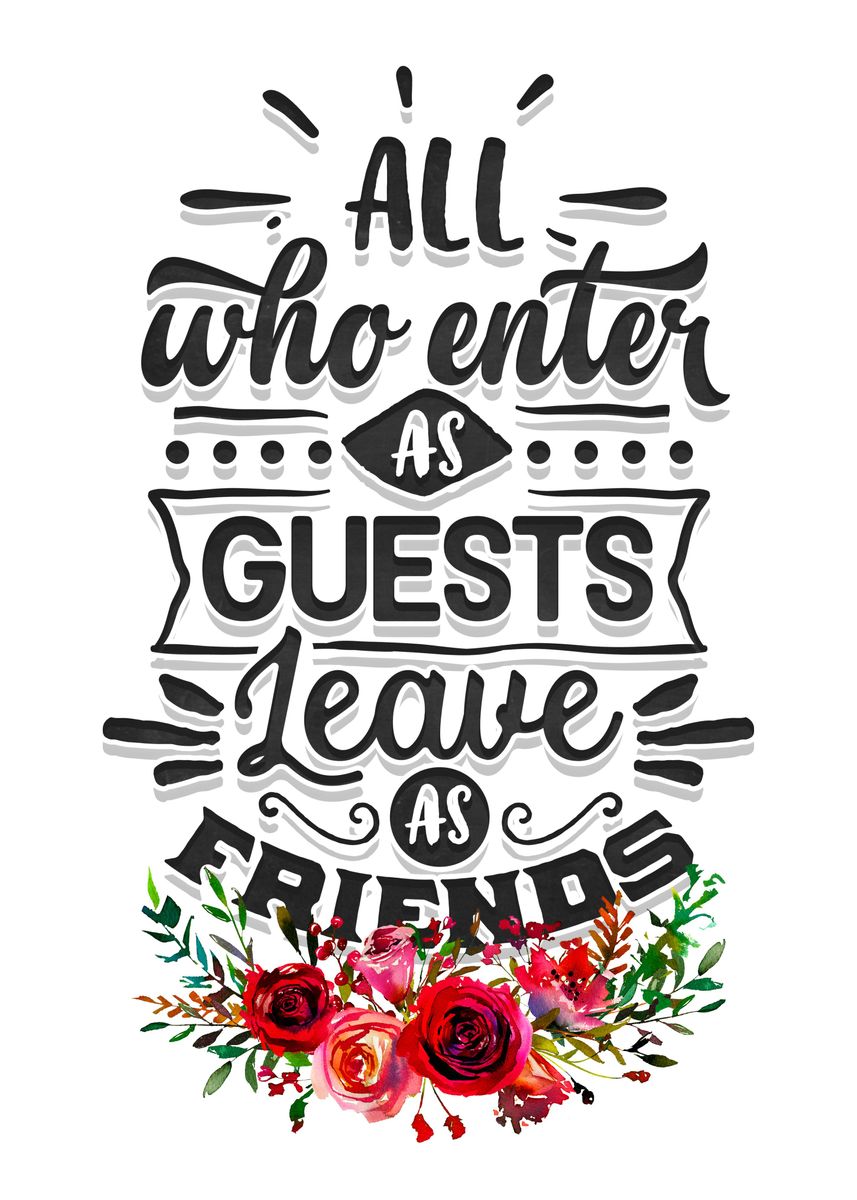 'Leave as friends' Poster, picture, metal print, paint by Juliana RW ...