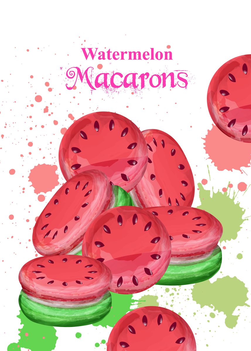 'Macaroon' Poster, picture, metal print, paint by Game On | Displate