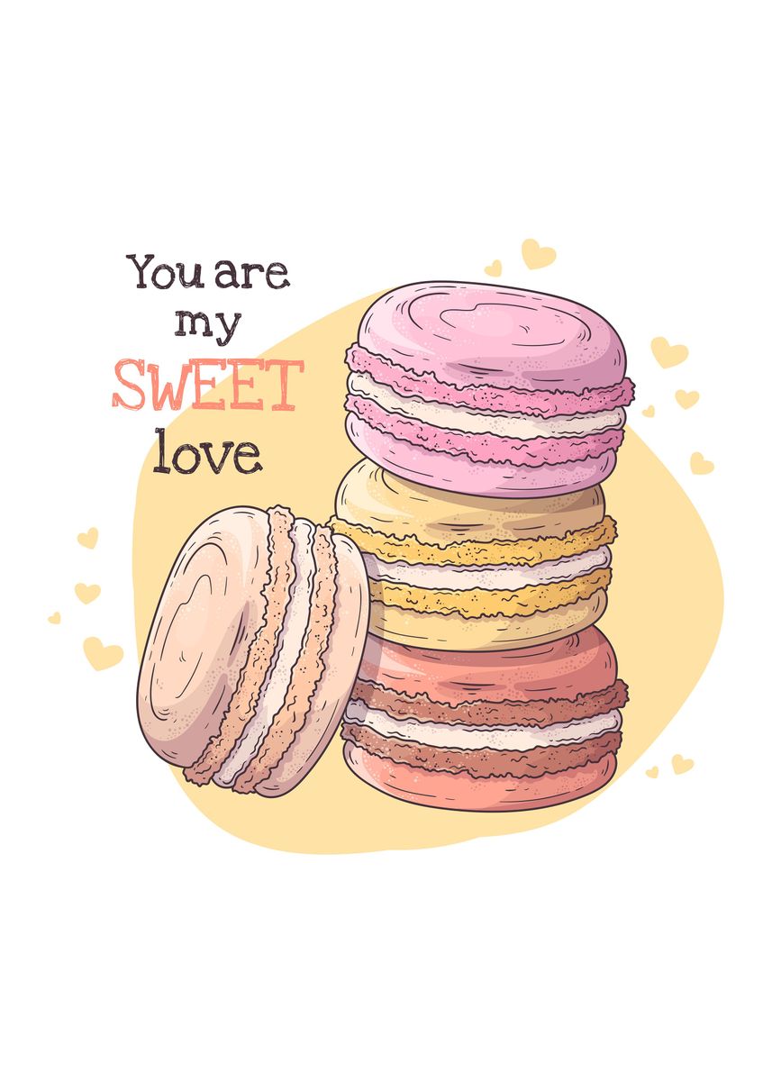 'Macaroon' Poster, picture, metal print, paint by Game On | Displate