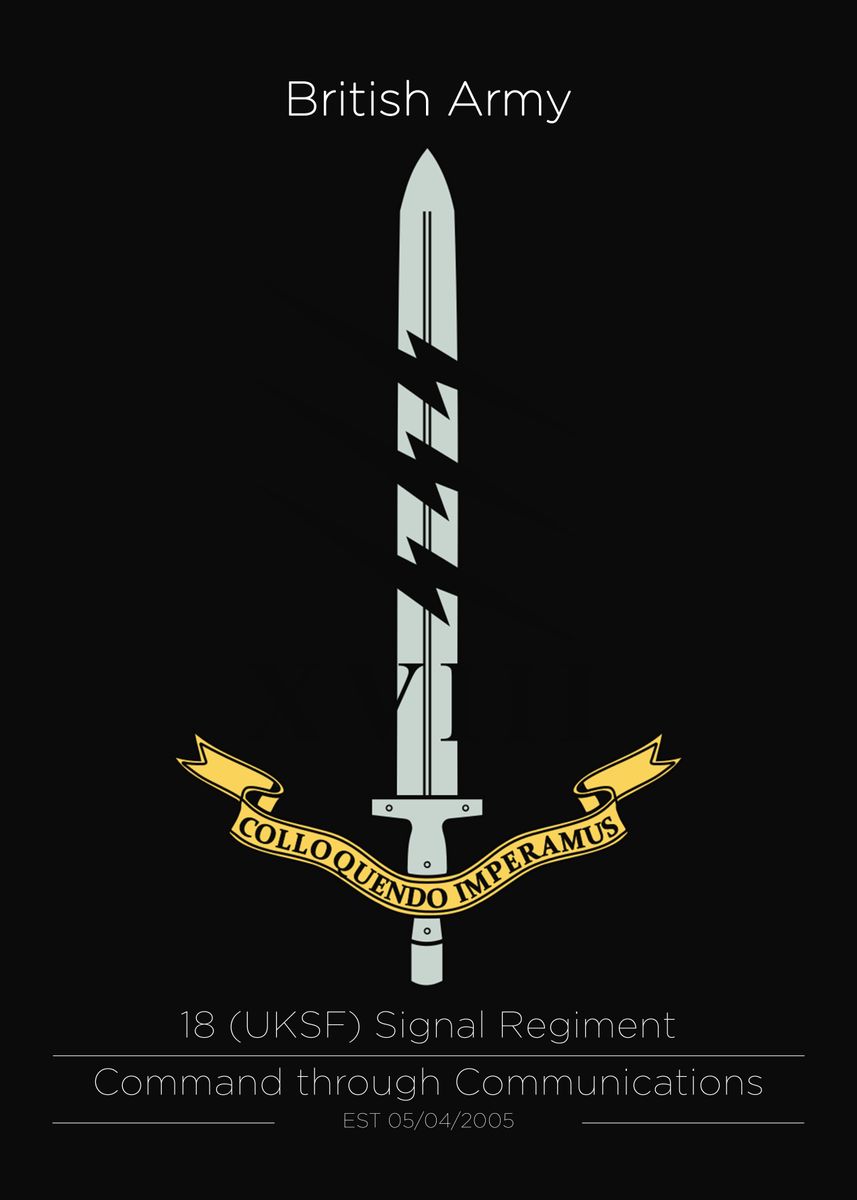 '18th UKSF Signal Regiment' Poster, picture, metal print, paint by ...