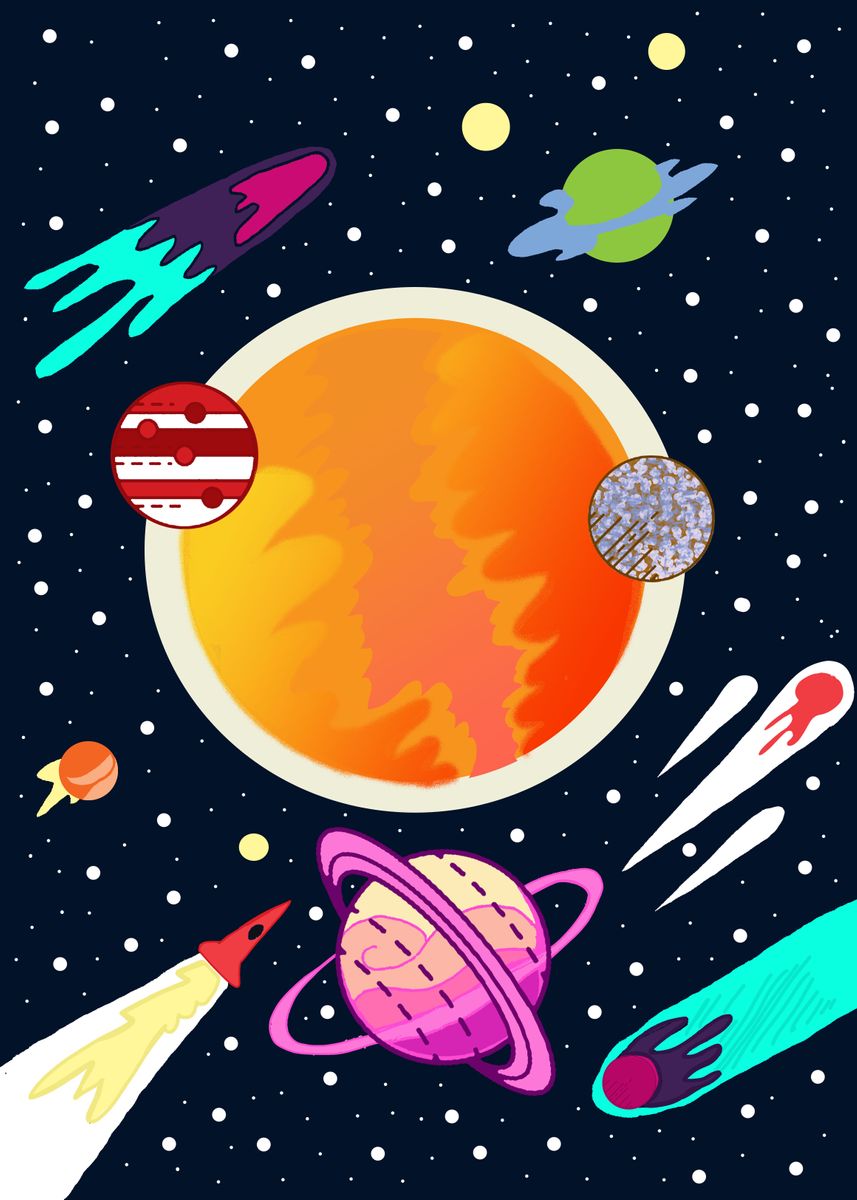 'Galaxy ' Poster, picture, metal print, paint by Crafty Cat ...