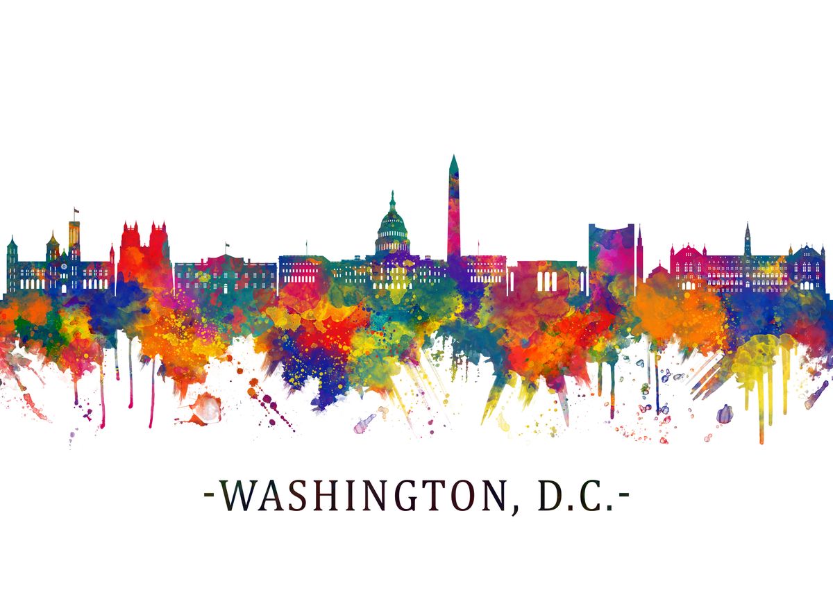 'Washington DC Skyline' Poster by Towseef Dar | Displate