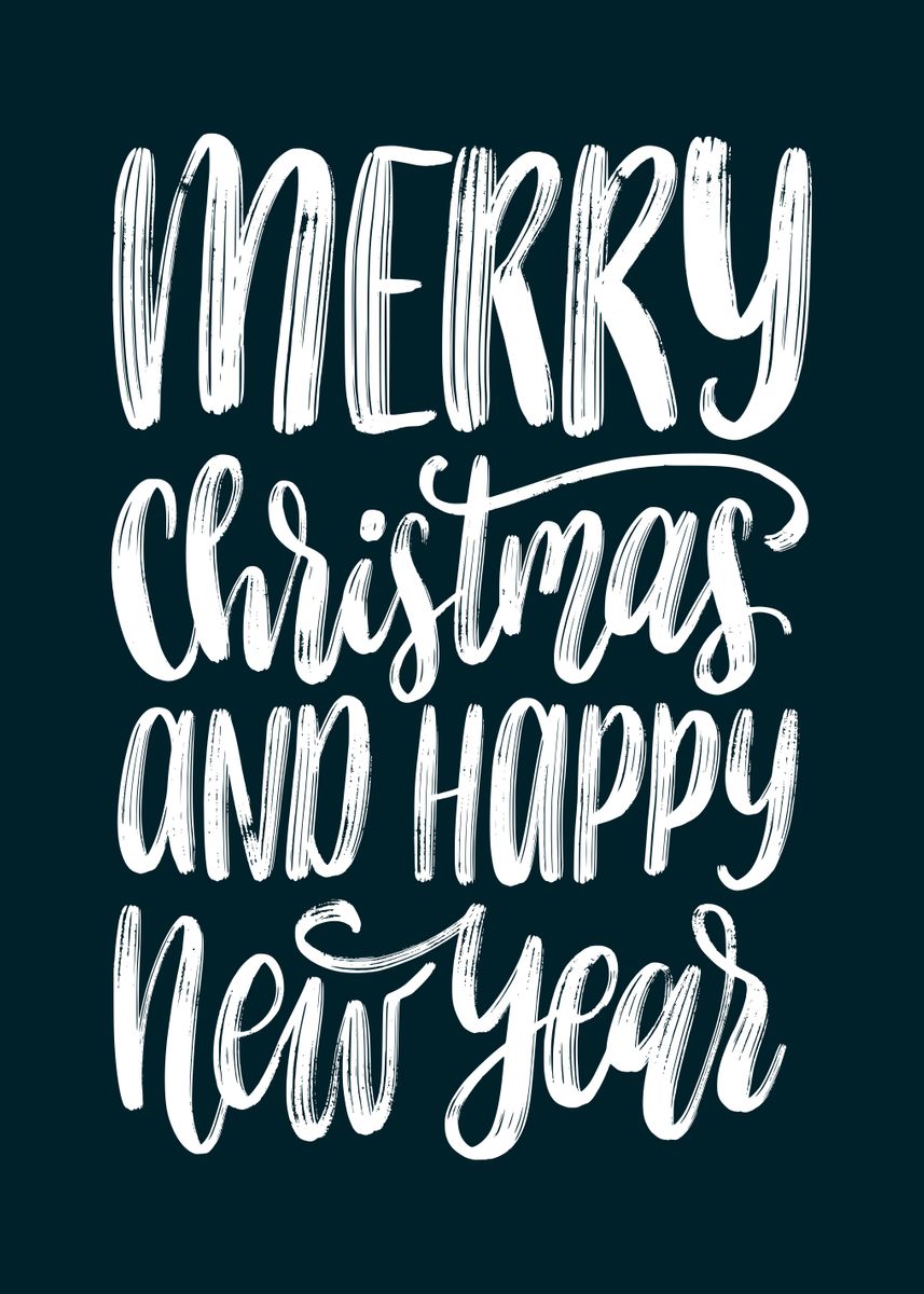 'merry cristmas' Poster, picture, metal print, paint by Exclusive Metal ...