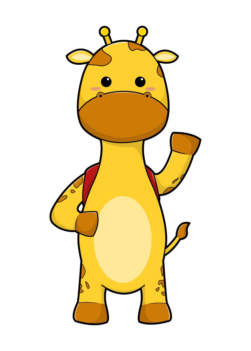 'Giraffe School boy ' Poster by Markus Schnabel | Displate