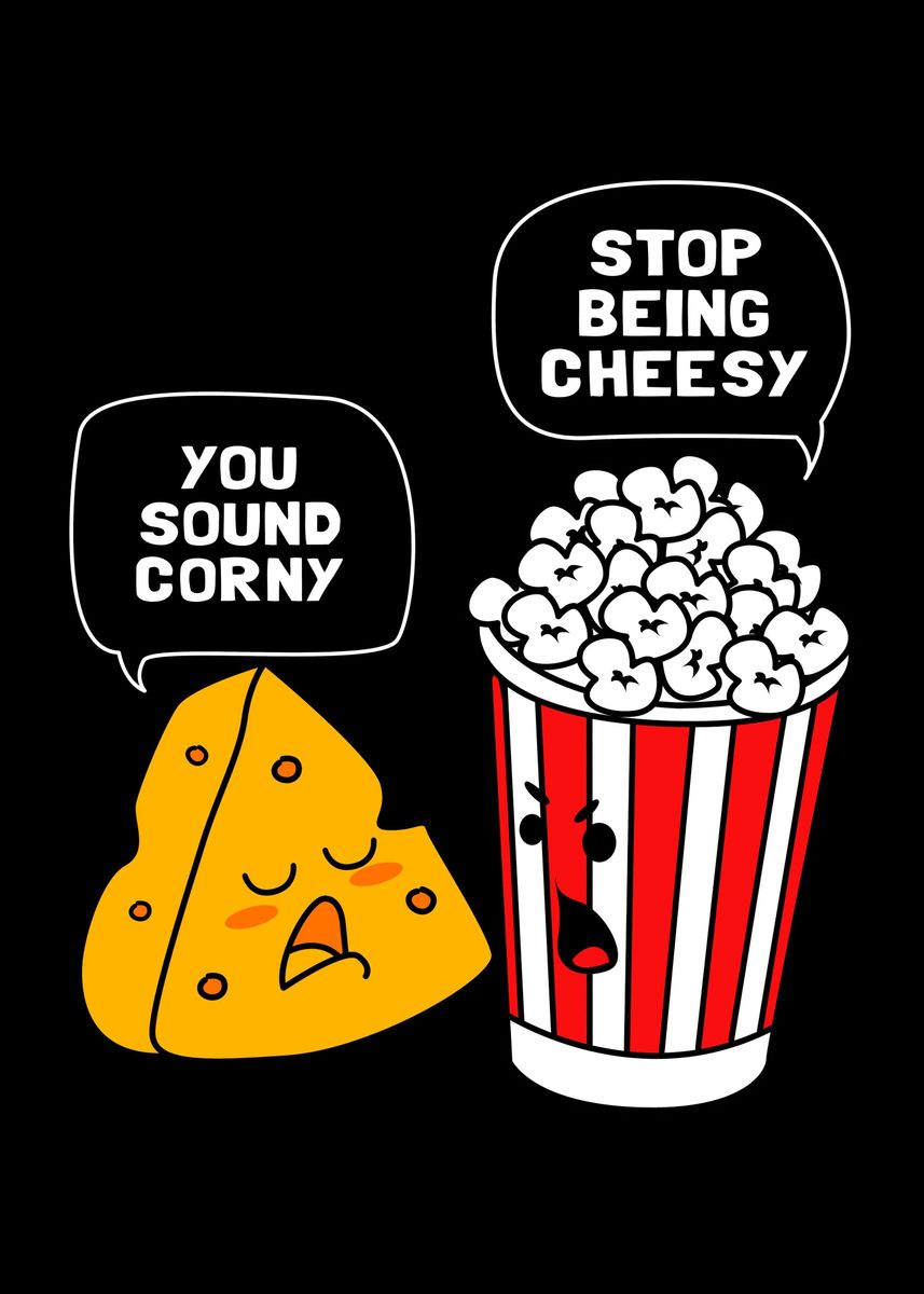 'Funny Popcorn Movie' Poster, picture, metal print, paint by FunnyGifts ...