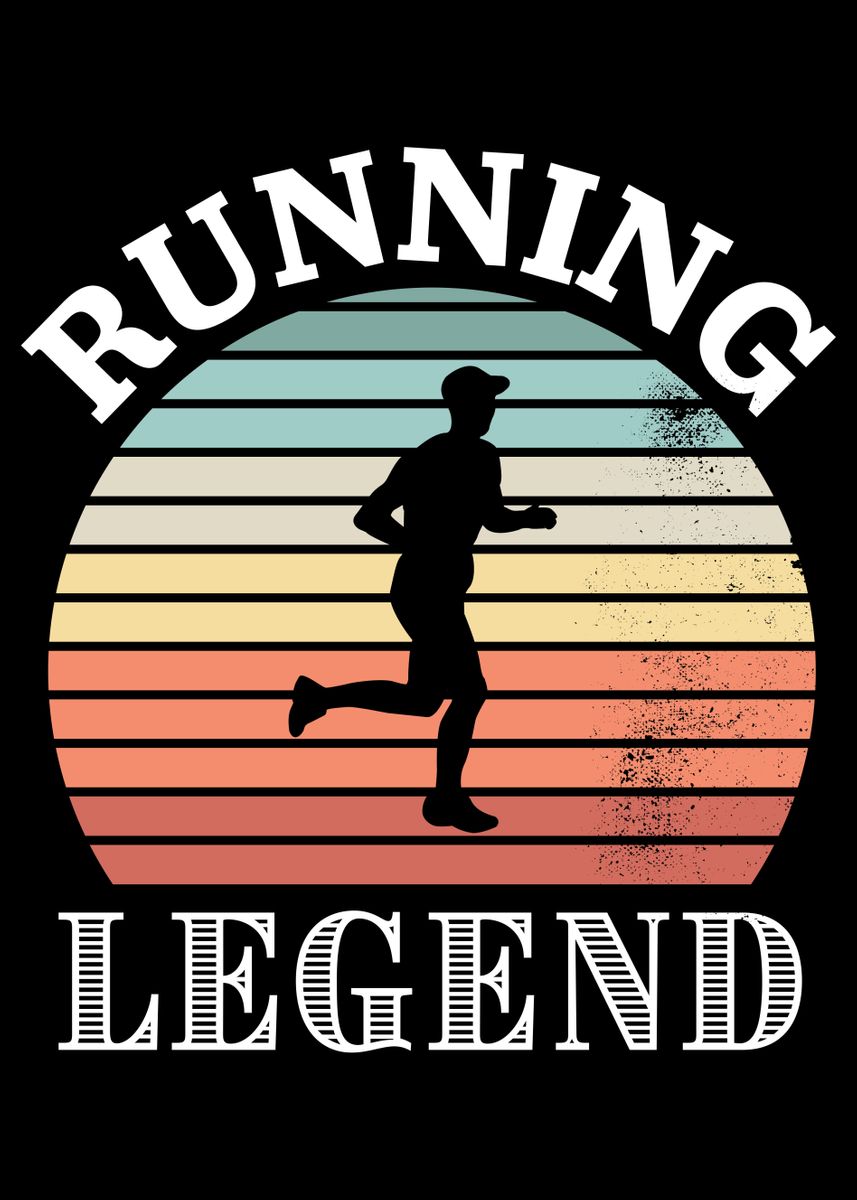 'Running Legend Runner Gift' Poster by Philip Anders | Displate